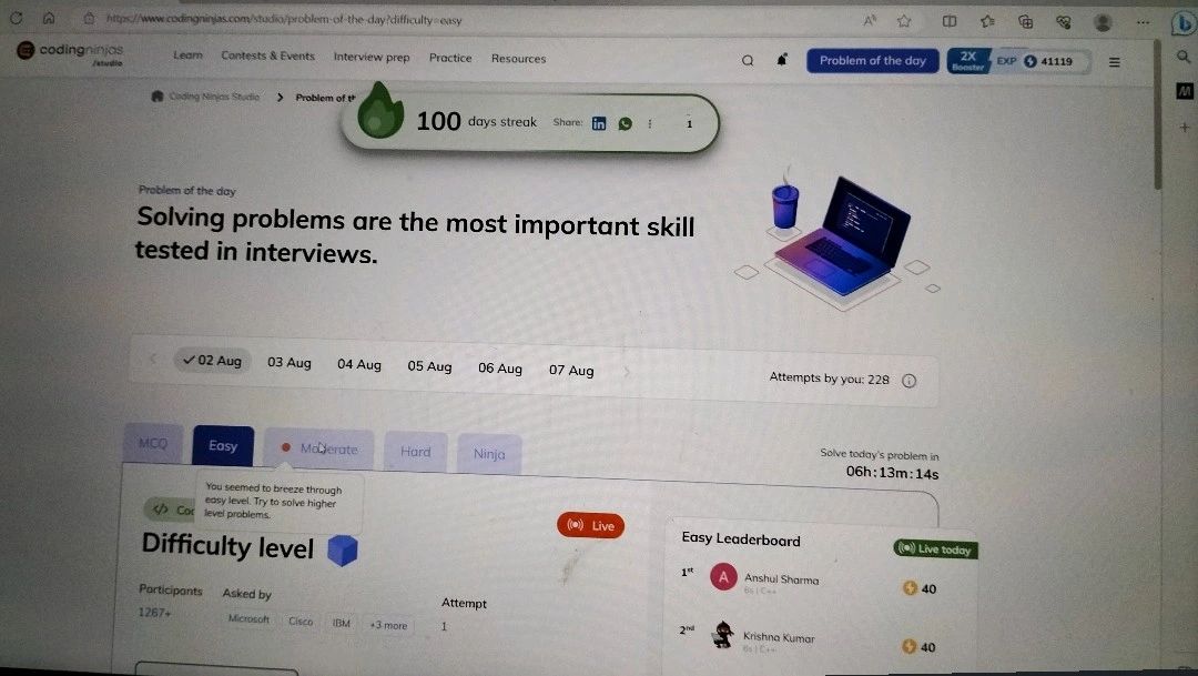 SHIVAM KUMAR on LinkedIn: #codingninjas #100daysofcode #codingjourney # ... SHIVAM KUMAR on LinkedIn: #codingninjas #100daysofcode #codingjourney # ...