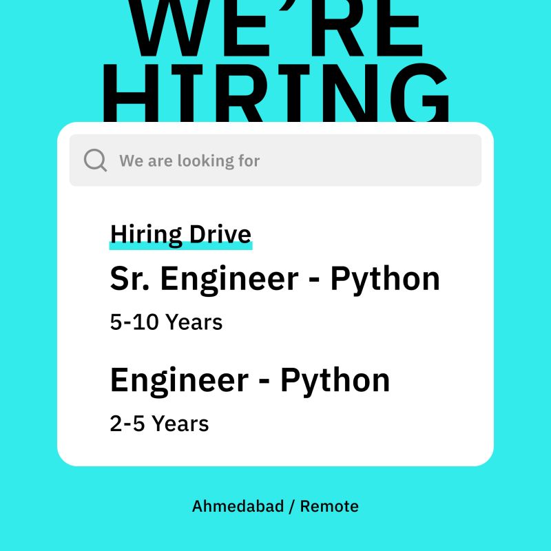 Aubergine Solutions on LinkedIn: #python #pythonjobs #hiringalert # ... Aubergine Solutions on LinkedIn: #python #pythonjobs #hiringalert # ...