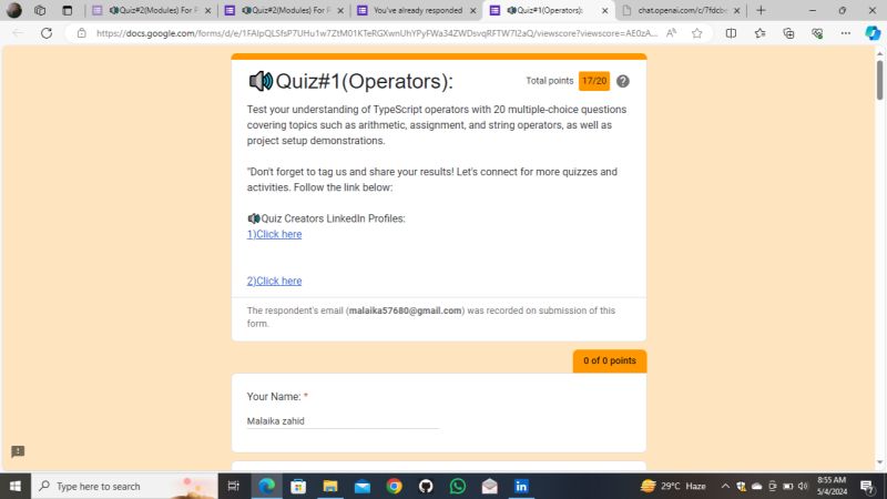 Malaika Zahid on LinkedIn: #typescript #coding #operators #learning # ... Malaika Zahid on LinkedIn: #typescript #coding #operators #learning # ...