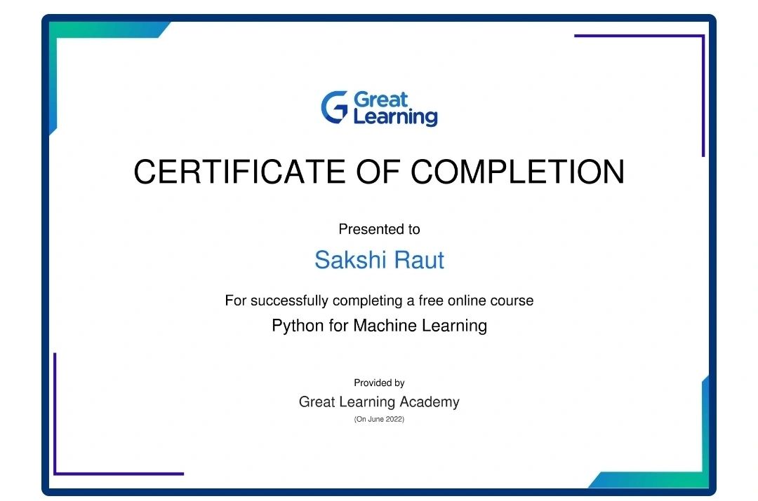 Sakshi Raut on LinkedIn: #machinelearning #python #greatlearning Sakshi Raut on LinkedIn: #machinelearning #python #greatlearning