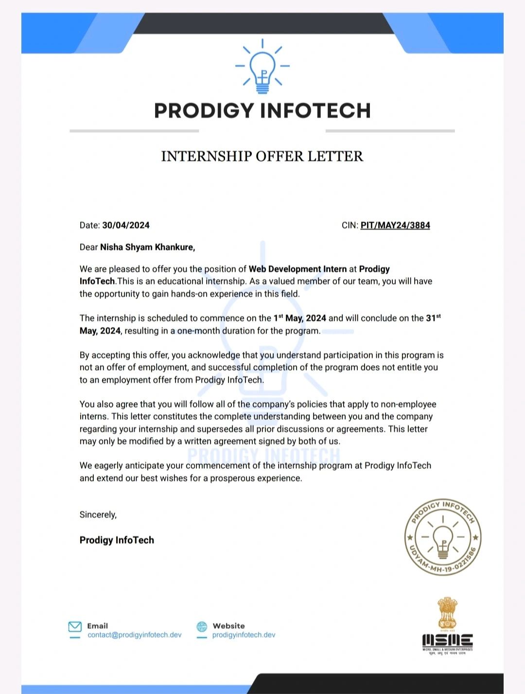 Nisha Khankure on LinkedIn: #prodigyinfotech #prodigyinfotech Nisha Khankure on LinkedIn: #prodigyinfotech #prodigyinfotech