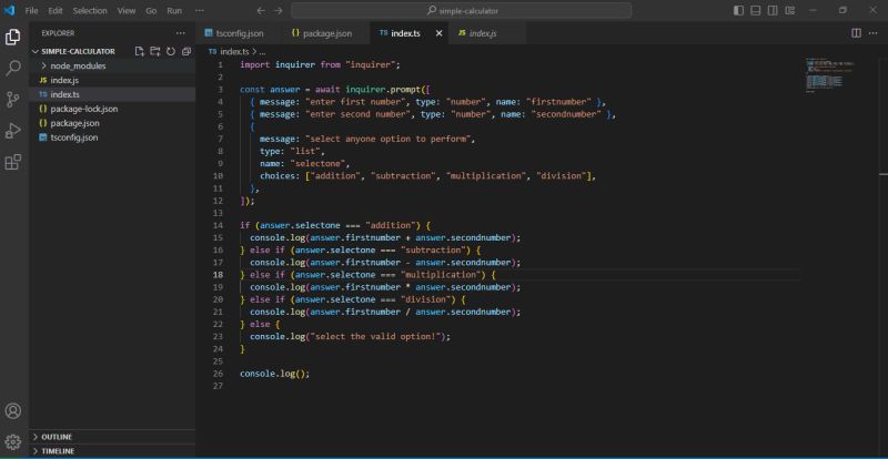 Aqsa Iftikhar on LinkedIn: #typescript #cli #calculator #coding Aqsa Iftikhar on LinkedIn: #typescript #cli #calculator #coding