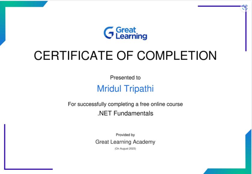 Mridul Tripathi on LinkedIn: #greatlearningacademy #greatlearning # ... Mridul Tripathi on LinkedIn: #greatlearningacademy #greatlearning # ...