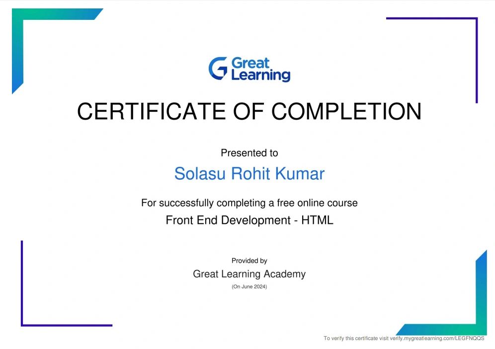 Rohit kumar Solasu on LinkedIn: #html #certified #continuouslearning # ... Rohit kumar Solasu on LinkedIn: #html #certified #continuouslearning # ...