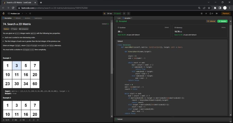 Resolving a 2D Matrix problem on LeetCode | Anuj Pathare posted on the ... Resolving a 2D Matrix problem on LeetCode | Anuj Pathare posted on the ...