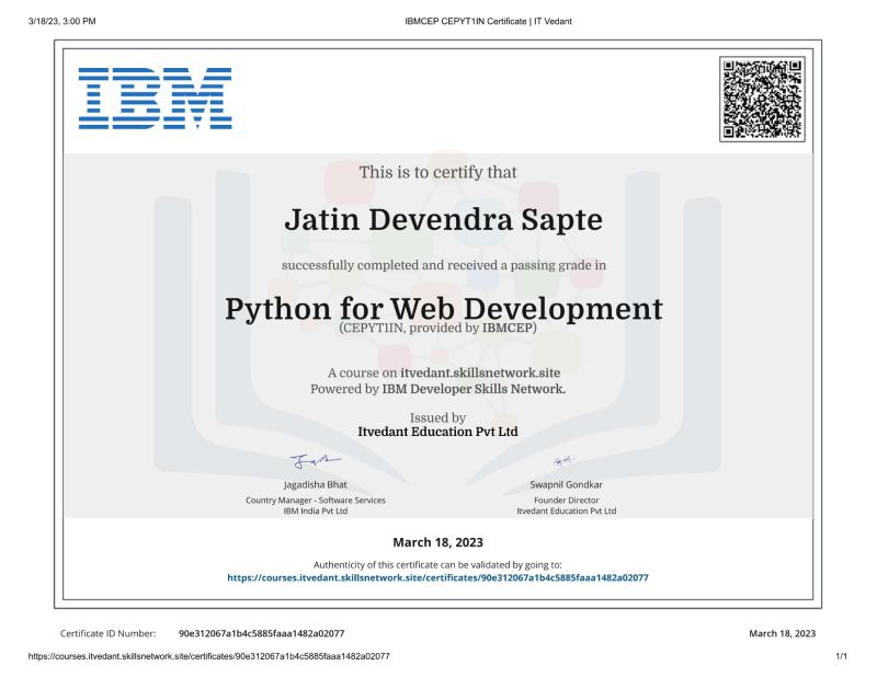 Jatin Sapte on LinkedIn: #python #coding #programming #webdevelopment Jatin Sapte on LinkedIn: #python #coding #programming #webdevelopment