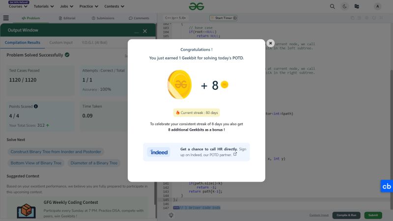 Ansh Chouksey on LinkedIn: #80daysofcode #geeksforgeeks #codesuccess Ansh Chouksey on LinkedIn: #80daysofcode #geeksforgeeks #codesuccess