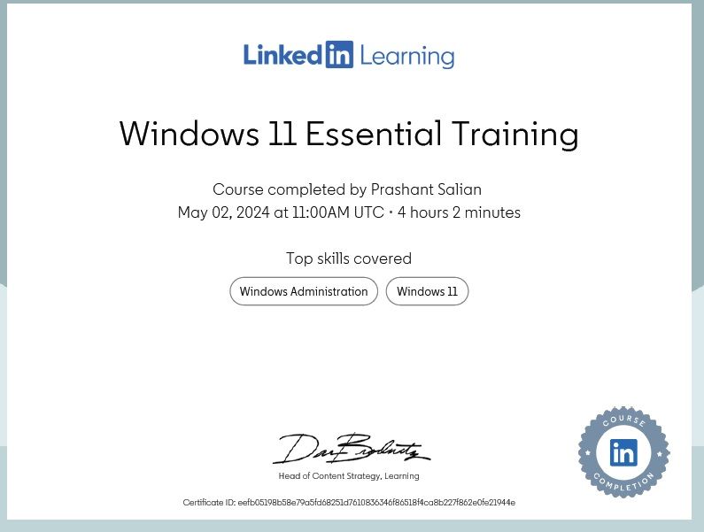 Prashant Salian on LinkedIn: 🎓 Just completed a course on LinkedIn ... Prashant Salian on LinkedIn: 🎓 Just completed a course on LinkedIn ...
