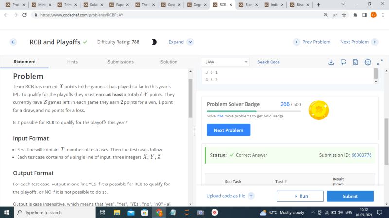 GEDELA SIVAKRISHNA on LinkedIn: #day26 #codechef #problemsolving GEDELA SIVAKRISHNA on LinkedIn: #day26 #codechef #problemsolving