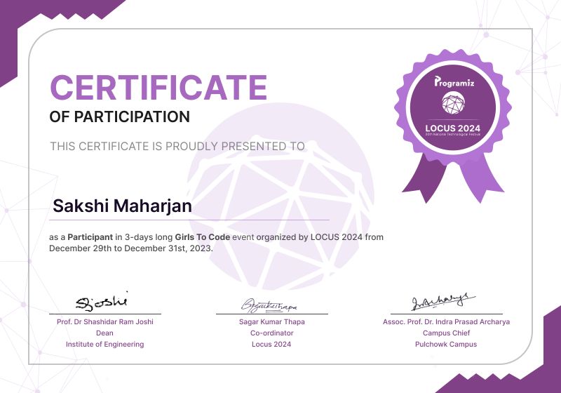 Sakshi Maharjan on LinkedIn: #reactjs #locus #girlstocode Sakshi Maharjan on LinkedIn: #reactjs #locus #girlstocode