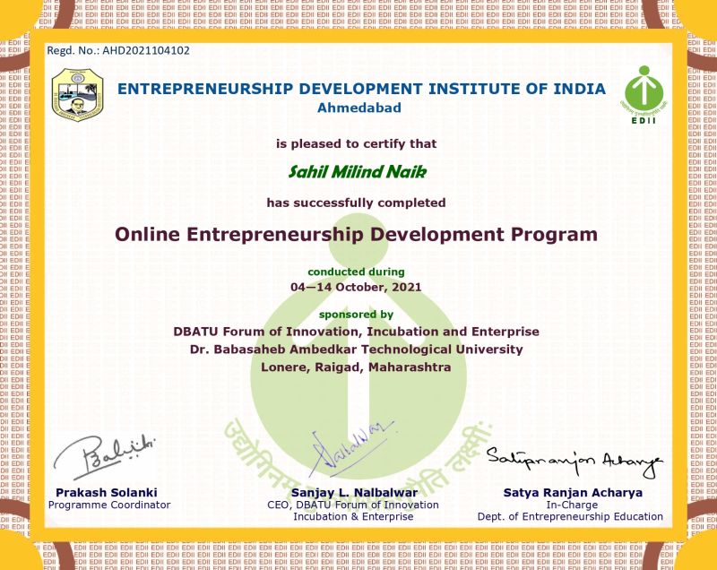 Sahil Naik on LinkedIn: #entrepreneurship #edp #startupjourney Sahil Naik on LinkedIn: #entrepreneurship #edp #startupjourney