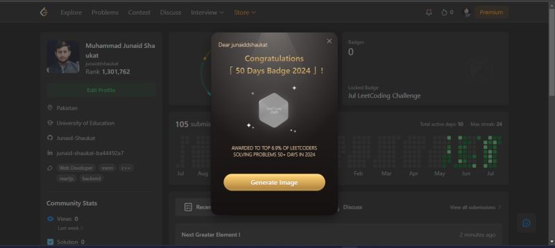 Junaid Shaukat on LinkedIn: #leetcode #codingchallenge #100daysofcode # ... Junaid Shaukat on LinkedIn: #leetcode #codingchallenge #100daysofcode # ...