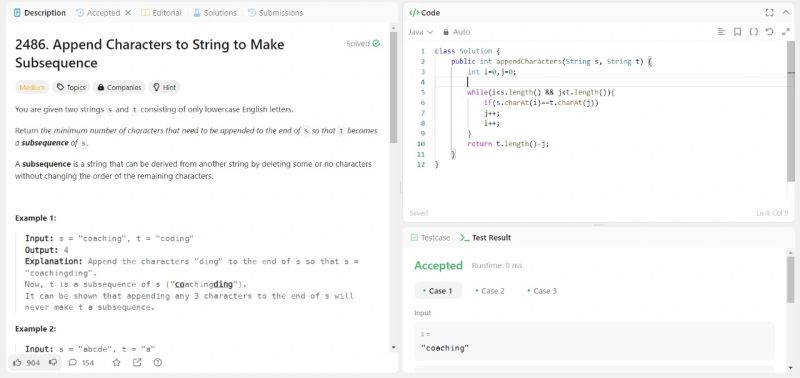 Resolved LeetCode problem Resolved LeetCode problem
