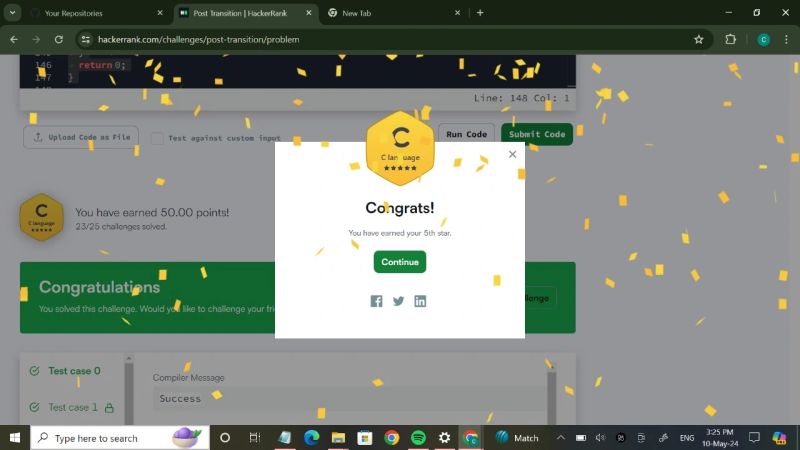 Chetan Sen on LinkedIn: #hackerrank #cprograming Chetan Sen on LinkedIn: #hackerrank #cprograming