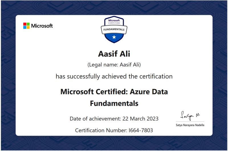 Aasif Ali on LinkedIn: #azure #microsoft #azurecertified # ... Aasif Ali on LinkedIn: #azure #microsoft #azurecertified # ...