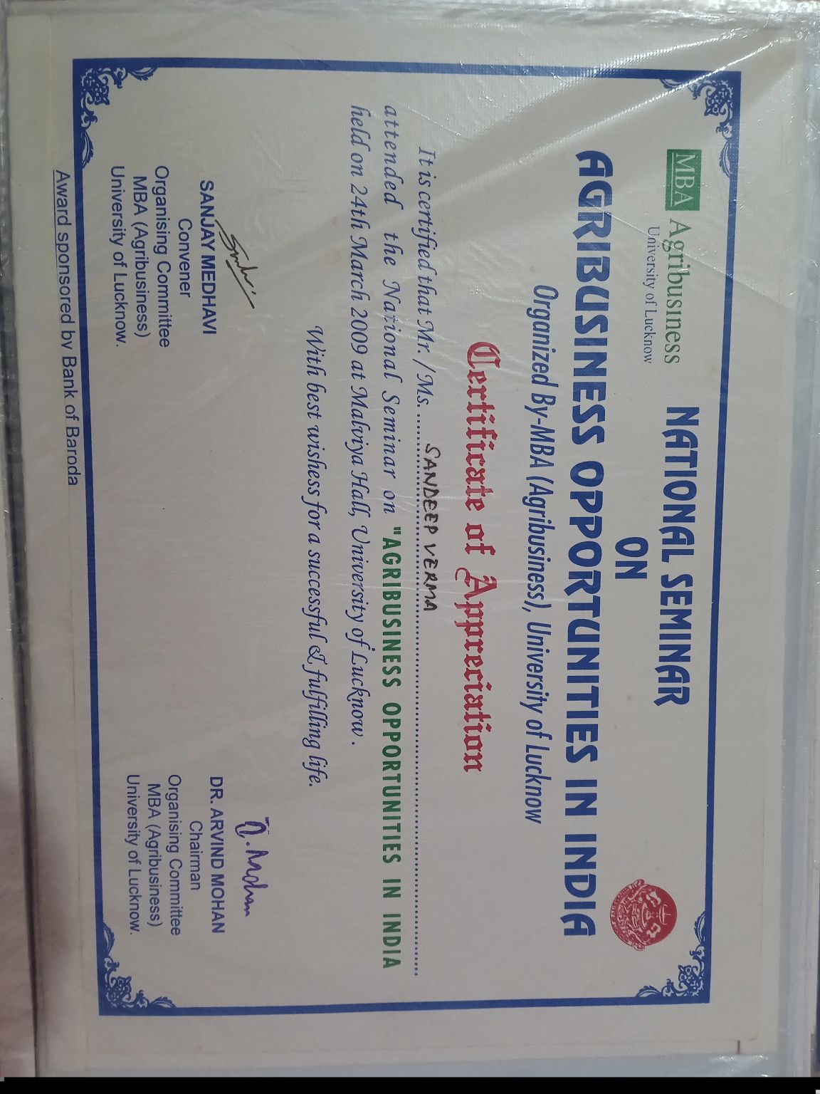Sandeep Verma on LinkedIn: Certificate of Appreciation Sandeep Verma on LinkedIn: Certificate of Appreciation
