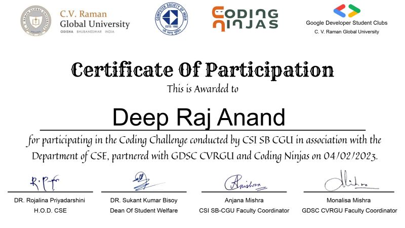 Deep Raj Anand on LinkedIn: #certificateofparticipation # ... Deep Raj Anand on LinkedIn: #certificateofparticipation # ...