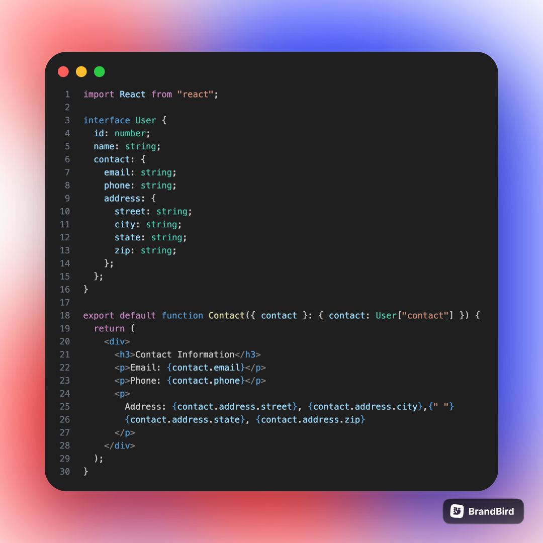 Rukewe Joseph on LinkedIn: #typescript #reactjs #deepnestedtypes #code ... Rukewe Joseph on LinkedIn: #typescript #reactjs #deepnestedtypes #code ...