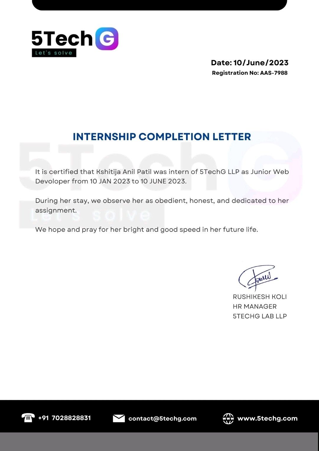 Kshitija Patil on LinkedIn: #internship Kshitija Patil on LinkedIn: #internship