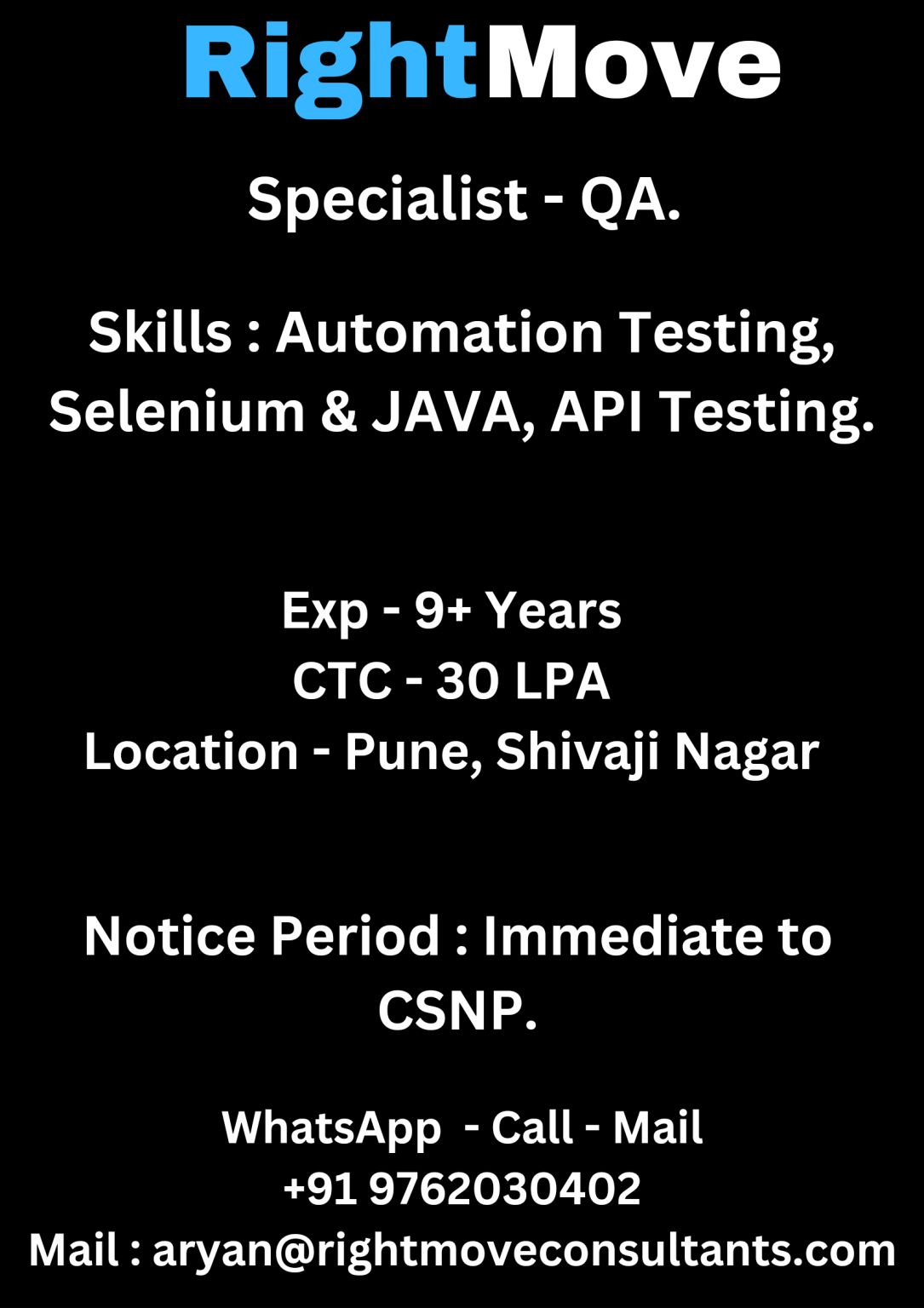 Aryan C on LinkedIn: #specialistqualityanalyst #java #selenium #apitesting Aryan C on LinkedIn: #specialistqualityanalyst #java #selenium #apitesting