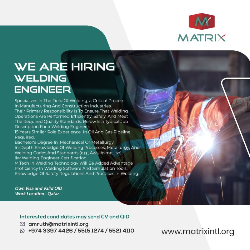 Amruth Deth on LinkedIn: 📩 Share CVs to amruth@matrixintl.org / 3397 ... Amruth Deth on LinkedIn: 📩 Share CVs to amruth@matrixintl.org / 3397 ...