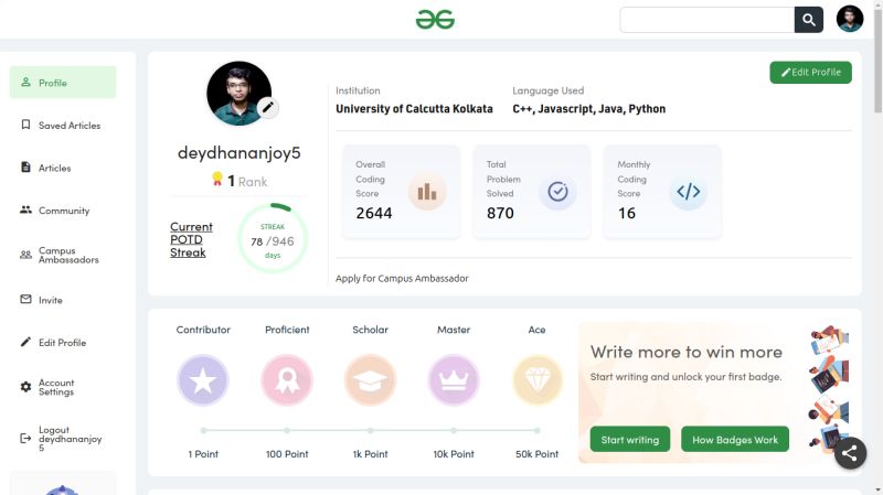 Dhananjoy Dey on LinkedIn: #geeksforgeeks #universityofcalcutta Dhananjoy Dey on LinkedIn: #geeksforgeeks #universityofcalcutta