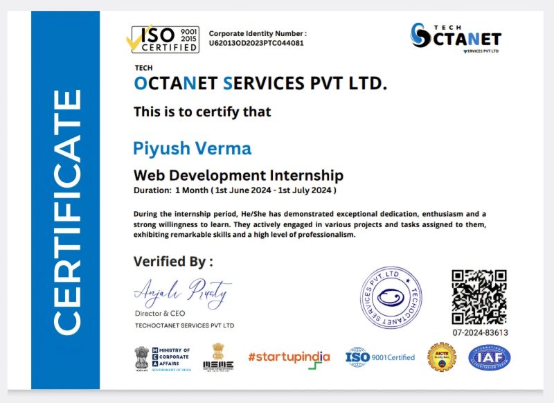 Piyush Verma on LinkedIn: I'm thrilled to share that I've successfully ... Piyush Verma on LinkedIn: I'm thrilled to share that I've successfully ...