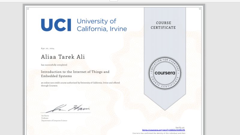 Aliaa Tarek on LinkedIn: #iot #embeddedsystems #professionaldevelopment ... Aliaa Tarek on LinkedIn: #iot #embeddedsystems #professionaldevelopment ...