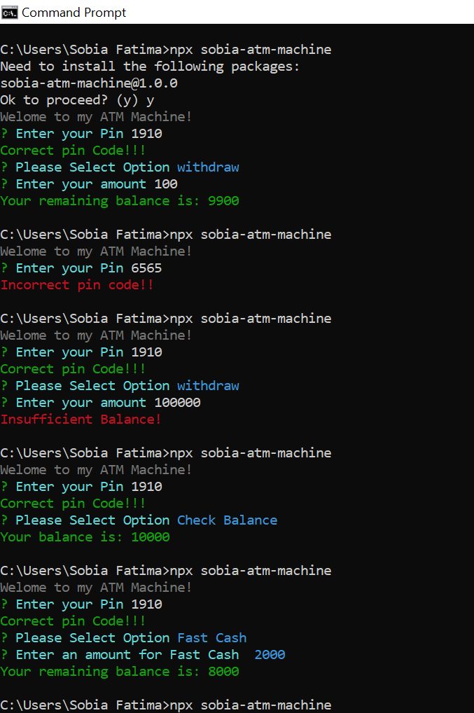 Sobia Fatima on LinkedIn: #cliatmmachine #typescript #nodejs #inquirer ... Sobia Fatima on LinkedIn: #cliatmmachine #typescript #nodejs #inquirer ...
