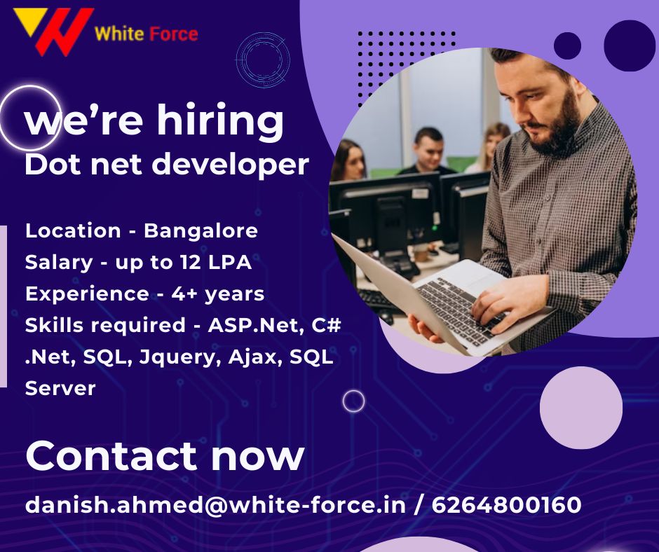 White Force Group on LinkedIn: #dotnetdeveloper #dotnet #dotnetcore # ... White Force Group on LinkedIn: #dotnetdeveloper #dotnet #dotnetcore # ...