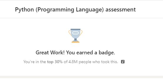 Chandrali Sarkar on LinkedIn: #python #programming #assessment Chandrali Sarkar on LinkedIn: #python #programming #assessment