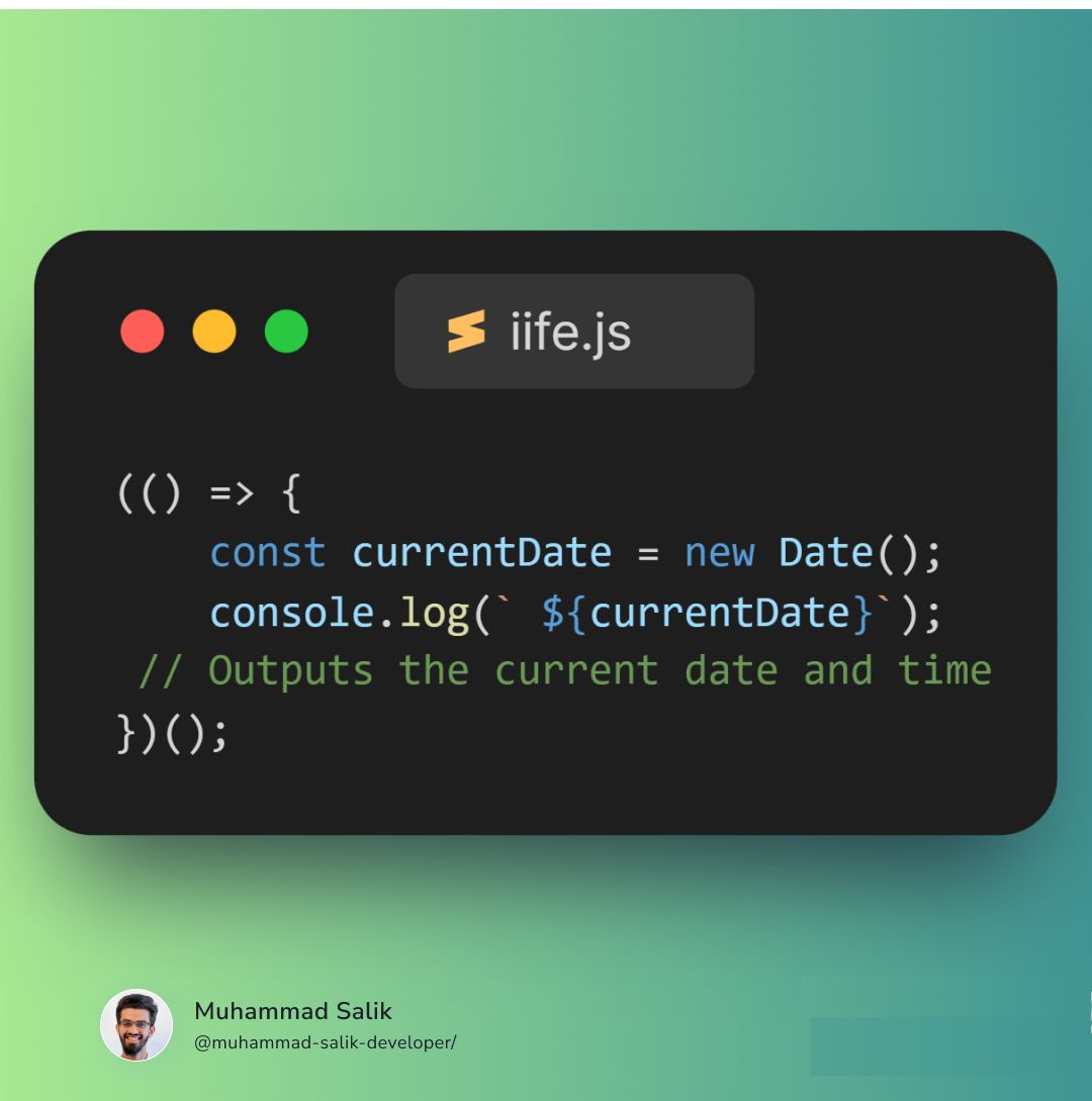 Muhammad Salik on LinkedIn: JavaScript Tip: Mastering Immediately ... Muhammad Salik on LinkedIn: JavaScript Tip: Mastering Immediately ...