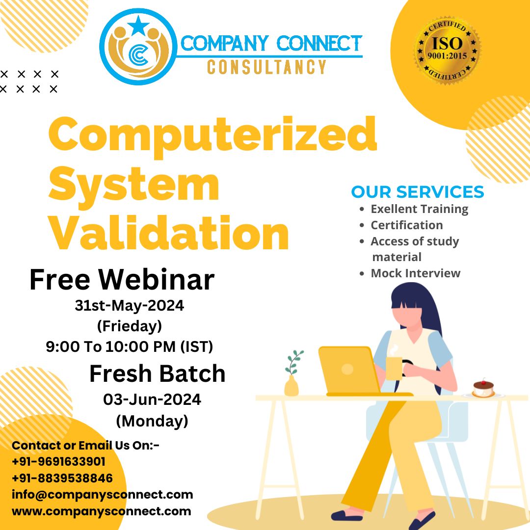 Get computerised system validation training atcompanysconnects ... Get computerised system validation training atcompanysconnects ...