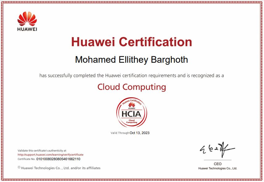Mohamed Ellithey, PMP® on LinkedIn: Being Huawei Cloud Computing ... Mohamed Ellithey, PMP® on LinkedIn: Being Huawei Cloud Computing ...