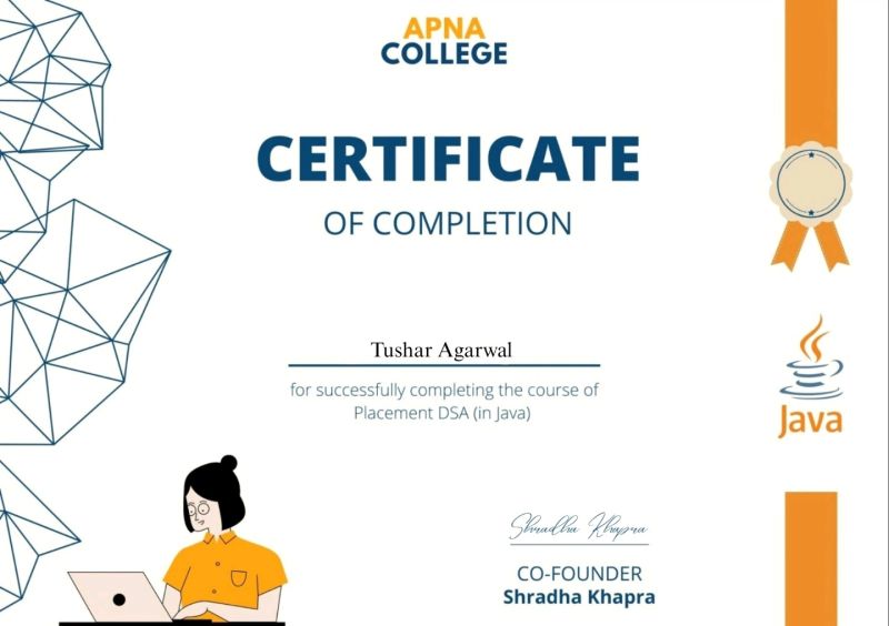 Tushar Agarwal on LinkedIn: Java enthusiast with a fresh DSA ... Tushar Agarwal on LinkedIn: Java enthusiast with a fresh DSA ...