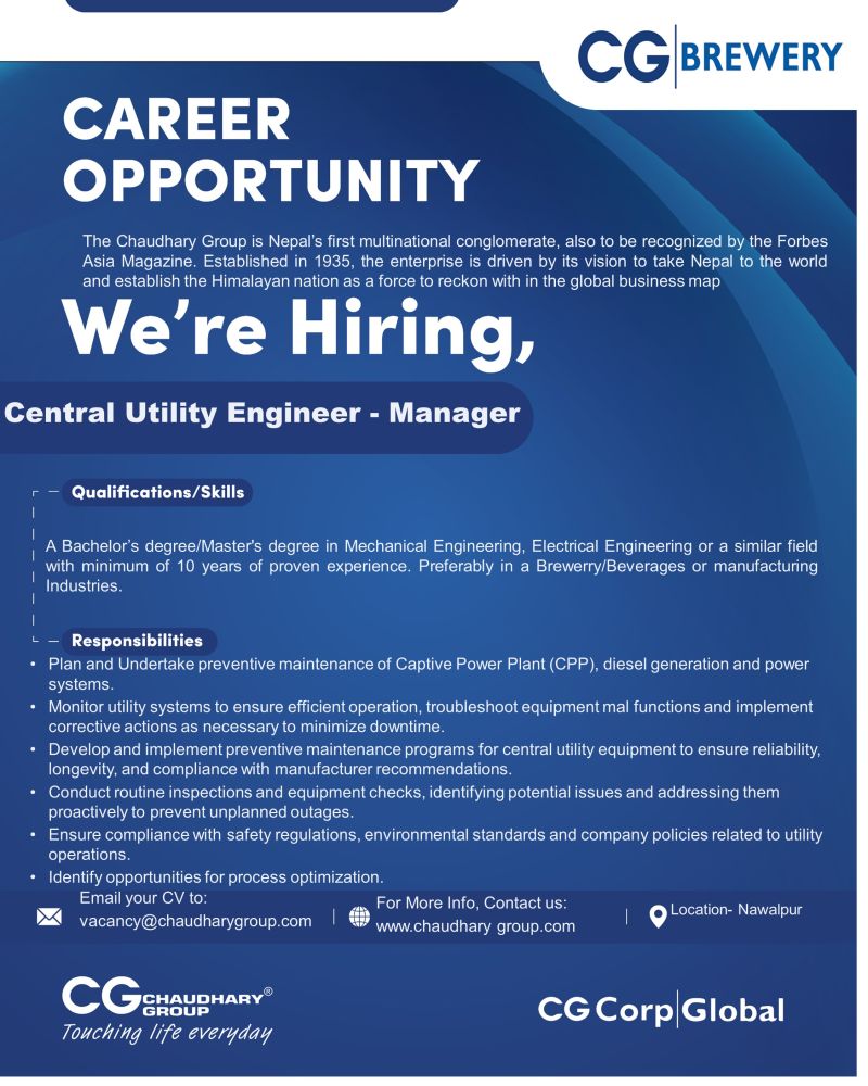 CG | Corporate HR on LinkedIn: #vacancy #chaudharygroup #opportunities CG | Corporate HR on LinkedIn: #vacancy #chaudharygroup #opportunities