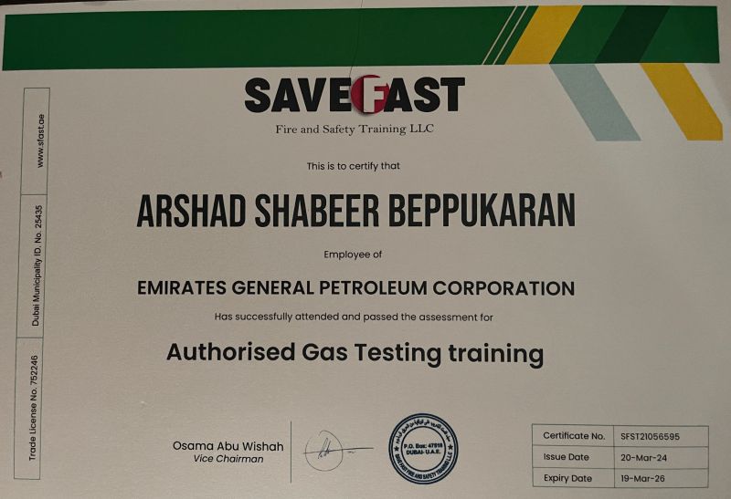 Arshad Shabeer on LinkedIn: Accreditation by SAVEFAST Arshad Shabeer on LinkedIn: Accreditation by SAVEFAST