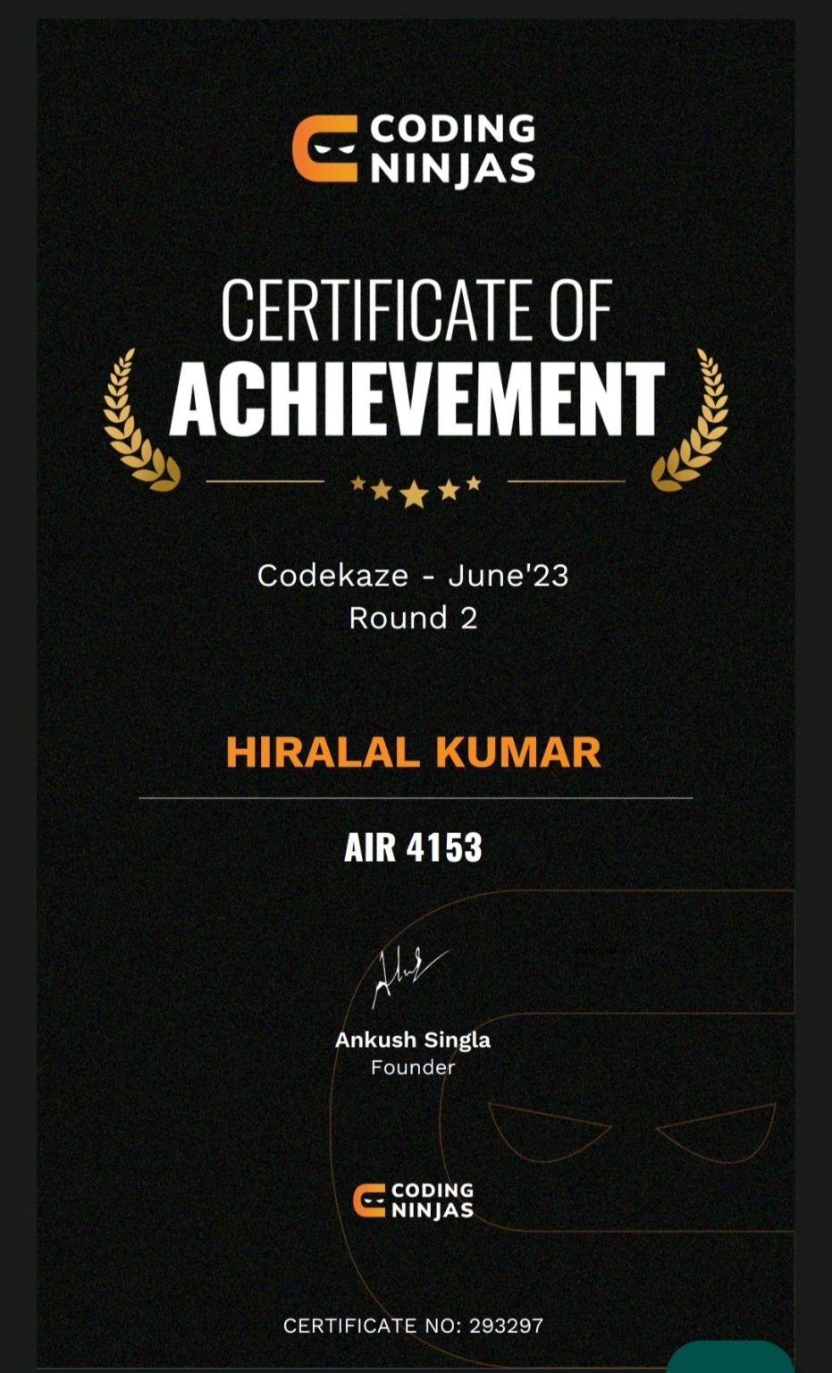 Hiralal Kumar Yadav on LinkedIn: #codingninjas #codekaze Hiralal Kumar Yadav on LinkedIn: #codingninjas #codekaze