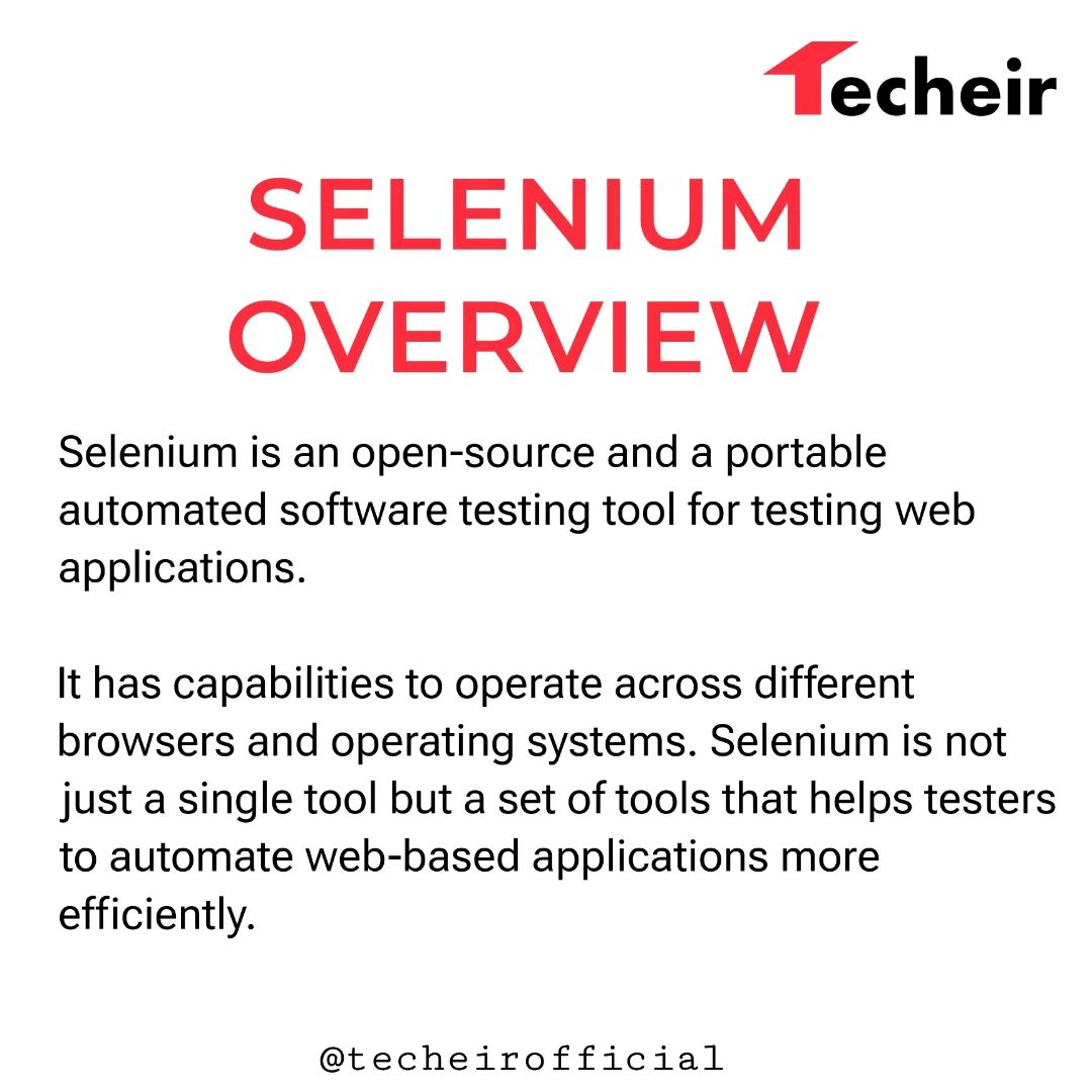 Techeir on LinkedIn: #selenium #seleniumwebdriver #seleniumnotes # ... Techeir on LinkedIn: #selenium #seleniumwebdriver #seleniumnotes # ...
