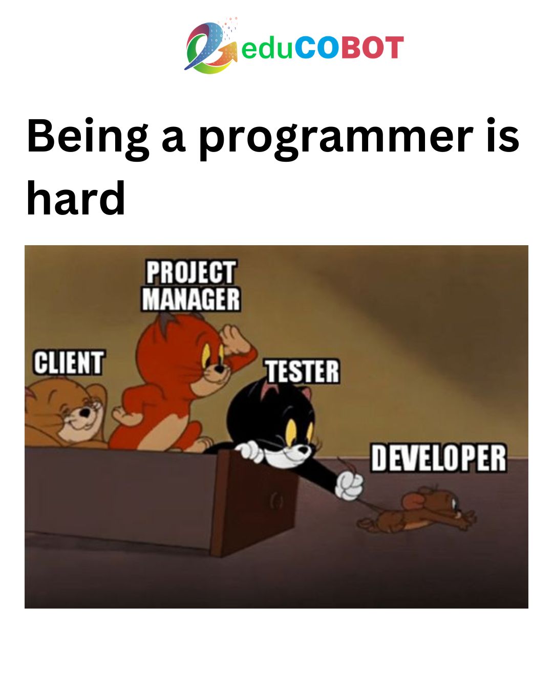 eduCOBOT on LinkedIn: #coding #codingmeme #memes #reels #réel # ... eduCOBOT on LinkedIn: #coding #codingmeme #memes #reels #réel # ...