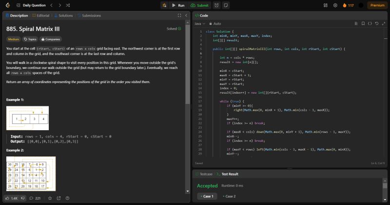 Khushi Agarwal on LinkedIn: #leetcode #codingchallenge #spiralmatrix # ... Khushi Agarwal on LinkedIn: #leetcode #codingchallenge #spiralmatrix # ...