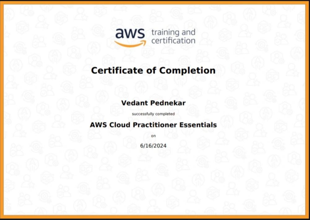 Vedant Pednekar on LinkedIn: #awscertified #cloudcomputing #aws # ... Vedant Pednekar on LinkedIn: #awscertified #cloudcomputing #aws # ...