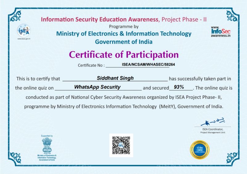 Siddhant Singh on LinkedIn: #security #education #share #whatsapp Siddhant Singh on LinkedIn: #security #education #share #whatsapp