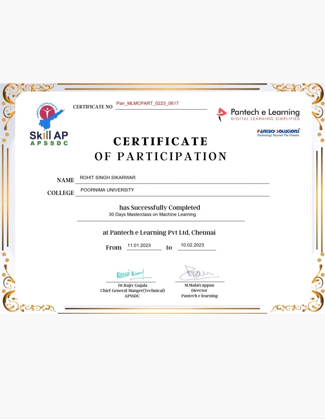 Rohit Singh Sikarwar on LinkedIn: #pantechelearning Rohit Singh Sikarwar on LinkedIn: #pantechelearning