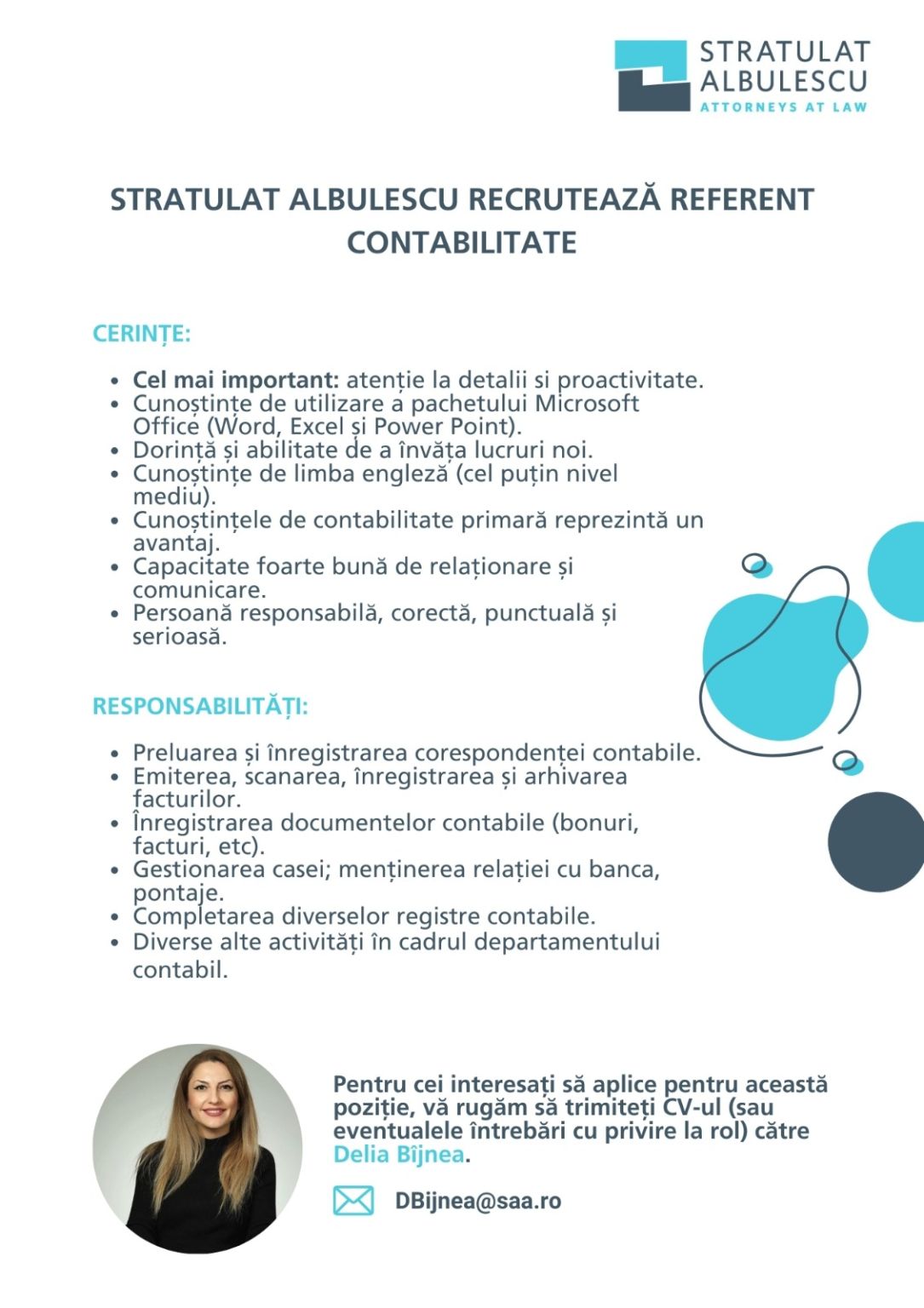 Stratulat Albulescu Attorneys At Law on LinkedIn: #jobopportunity Stratulat Albulescu Attorneys At Law on LinkedIn: #jobopportunity