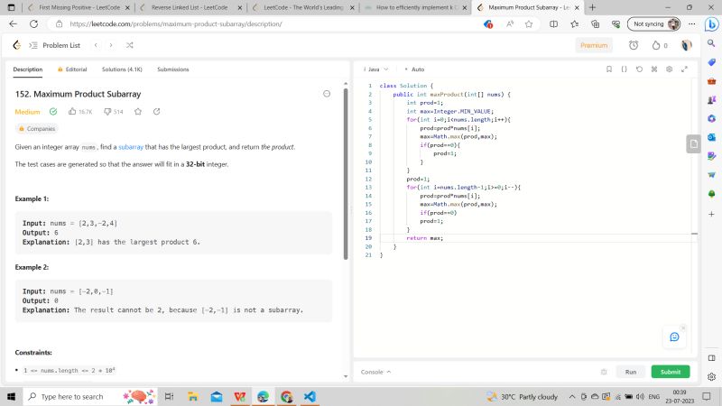 kumar Gaurav on LinkedIn: #maximumproductsubarray #leetcode #days14 # ... kumar Gaurav on LinkedIn: #maximumproductsubarray #leetcode #days14 # ...