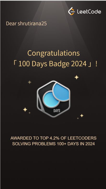Shruti Rana on LinkedIn: #leetcode #consistency #milestone Shruti Rana on LinkedIn: #leetcode #consistency #milestone