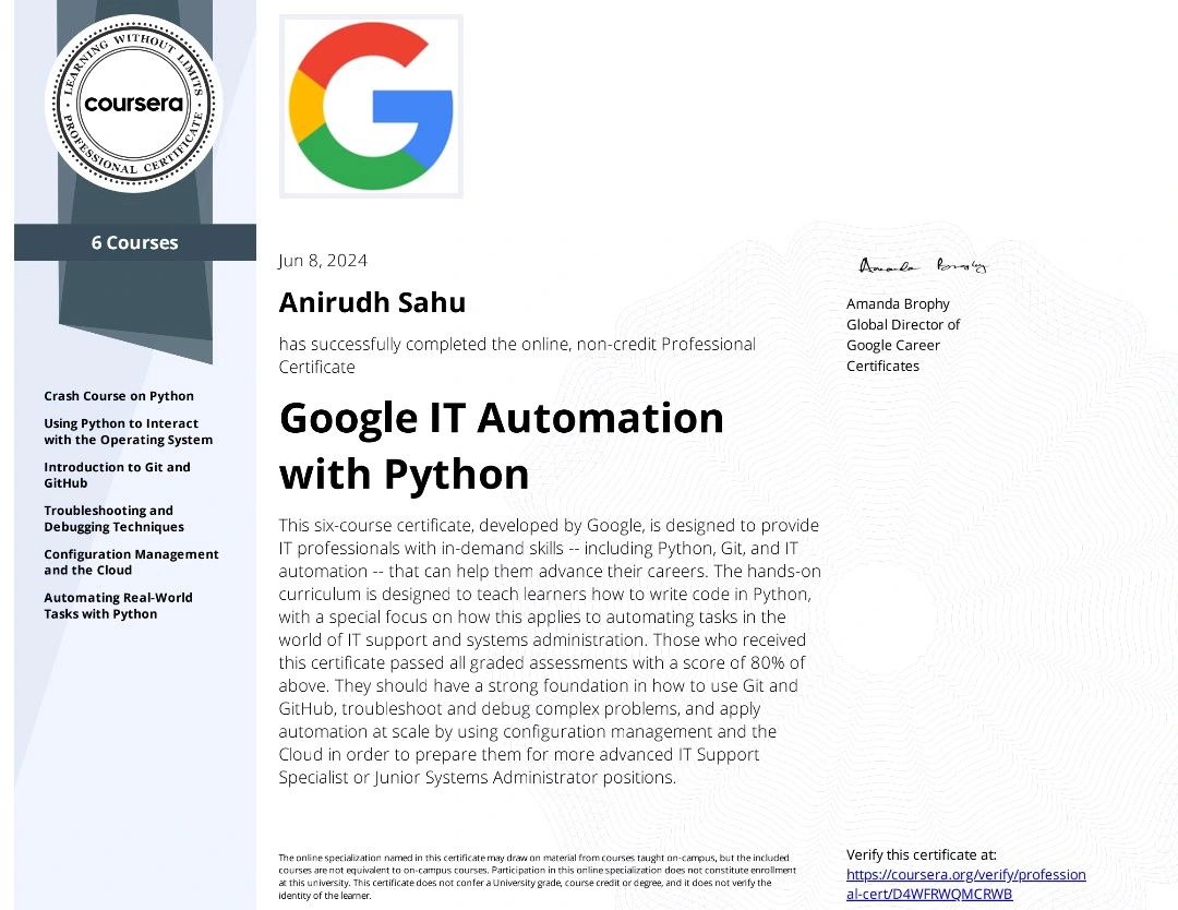 Anirudh Sahu on LinkedIn: #python #itautomation # ... Anirudh Sahu on LinkedIn: #python #itautomation # ...