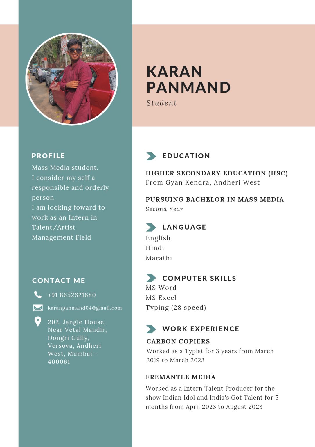 Karan Panmand on LinkedIn: Resume Karan Panmand on LinkedIn: Resume