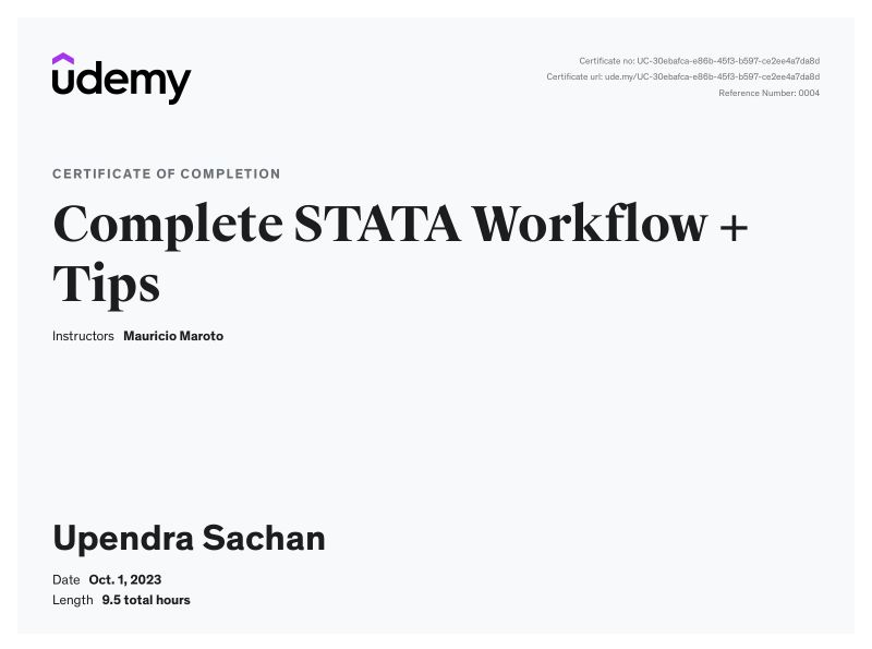 Learned STATA and completed data analytics project for Power ... Learned STATA and completed data analytics project for Power ...